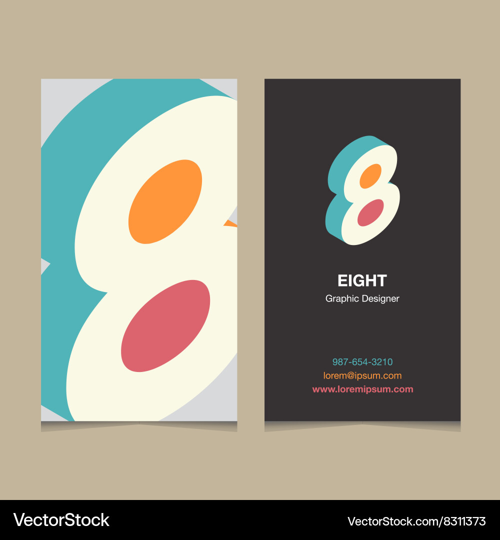 Business card number 8 Royalty Free Vector Image