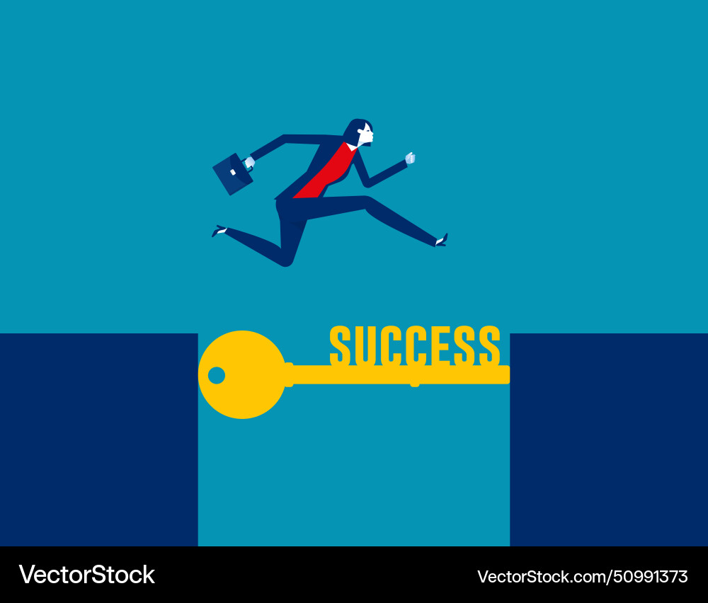 Business support to success achievement Royalty Free Vector