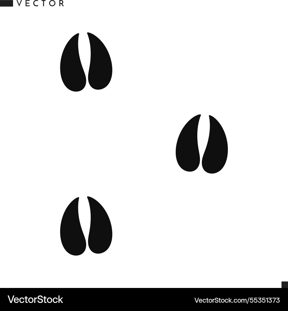Cow footprints farm animal track Royalty Free Vector Image