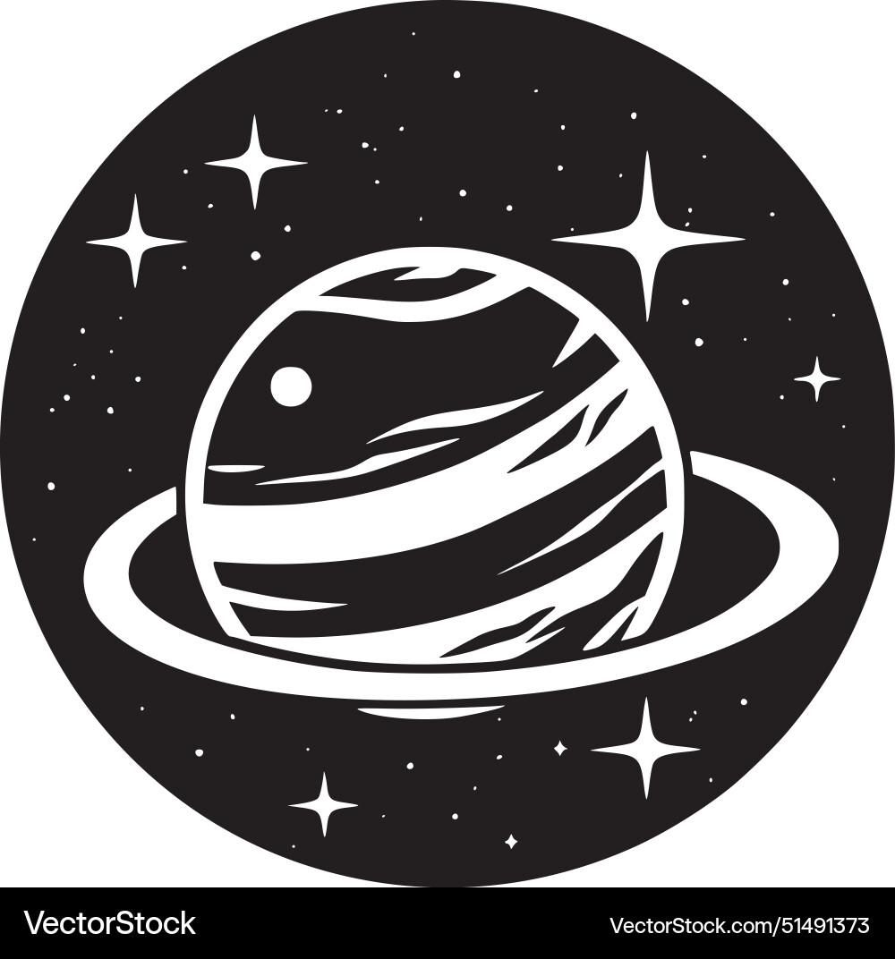 Galaxy - minimalist and simple silhouette Vector Image