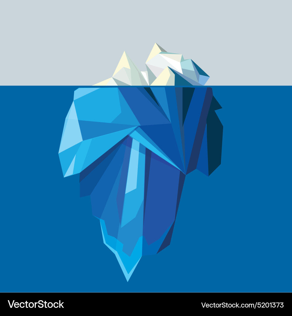 Low Poly Iceberg Royalty Free Vector Image - VectorStock