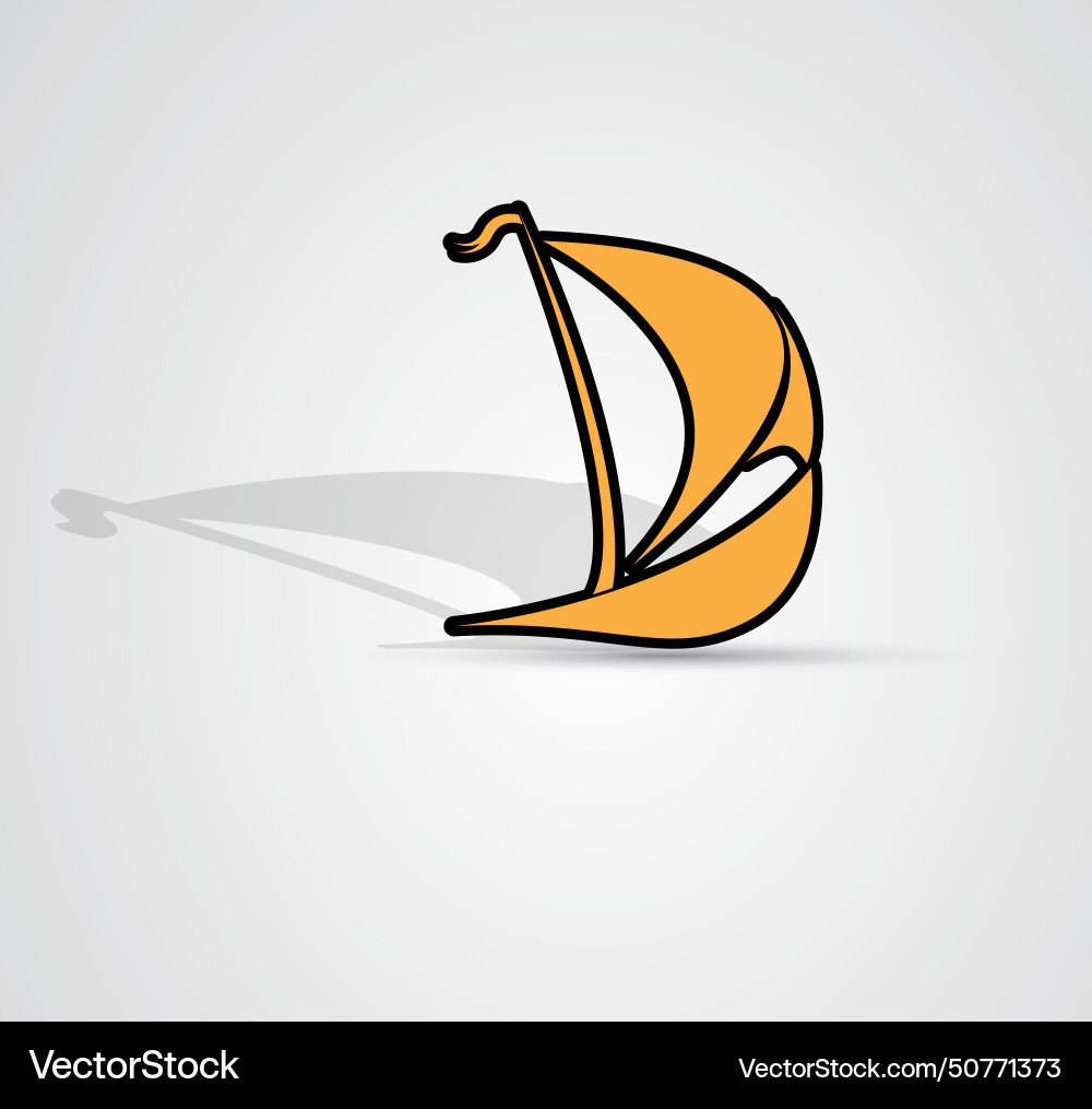 Stylized commercial travel boat overseas Vector Image