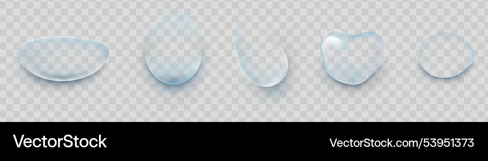 Water rain drops or steam shower isolated Vector Image