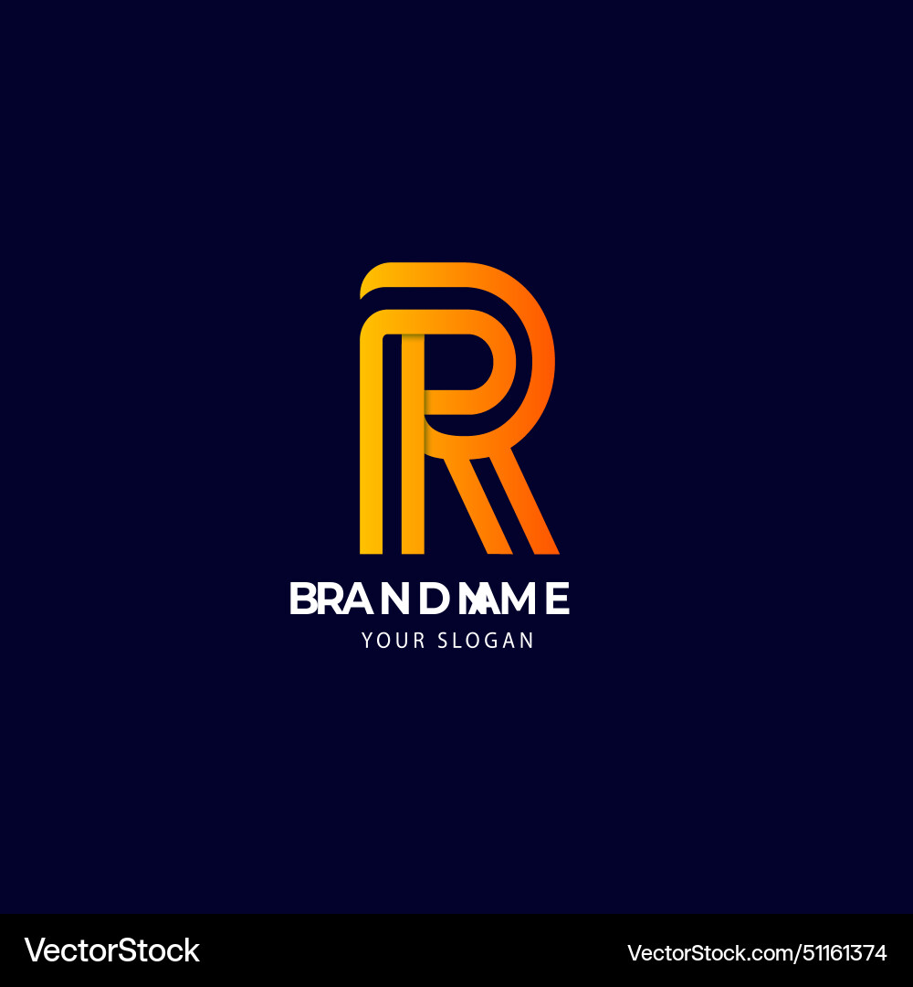 Abstract letter r logo design template Royalty Free Vector