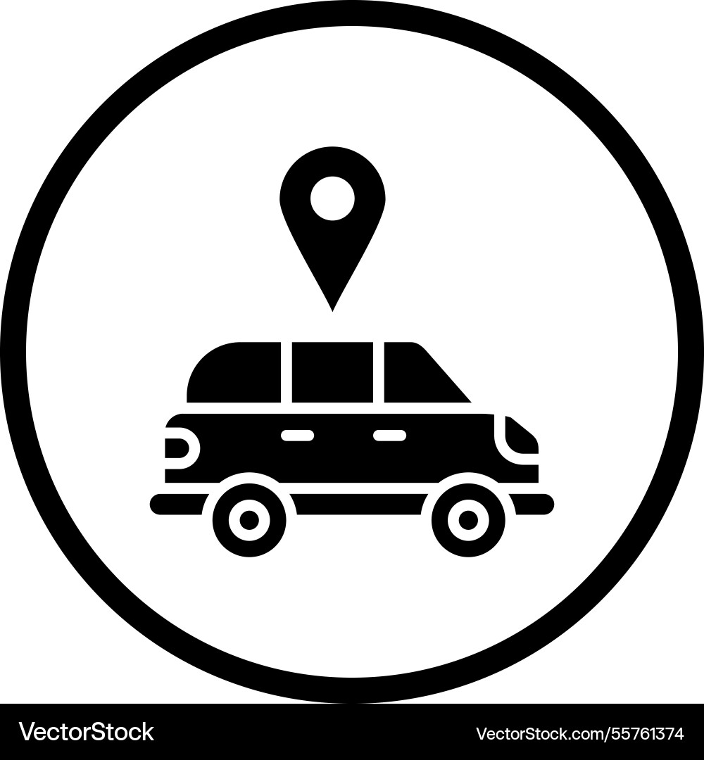 Car service location icon design Royalty Free Vector Image