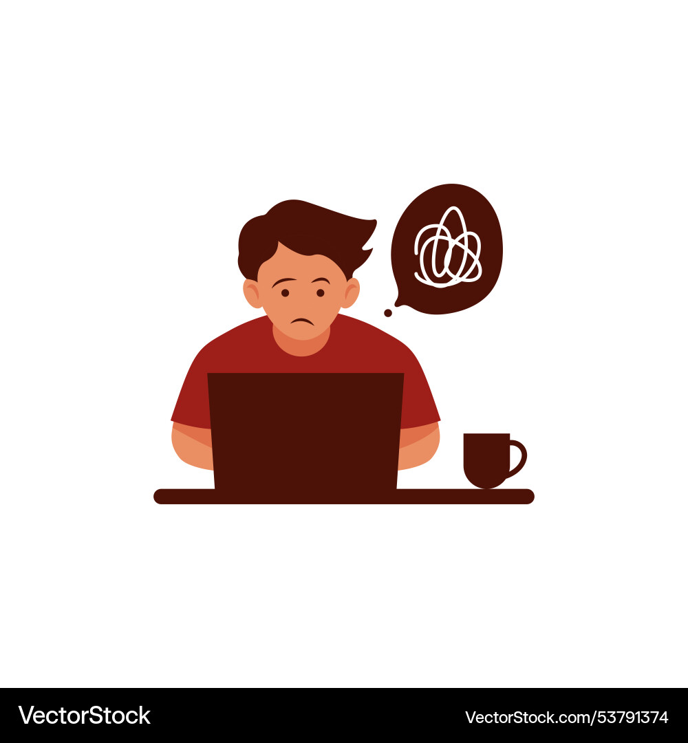 Confused person Royalty Free Vector Image - VectorStock