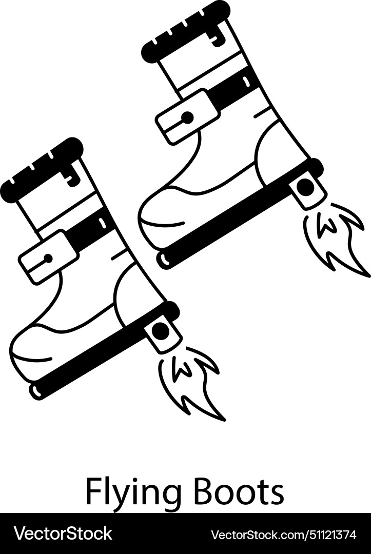 Flying boots Royalty Free Vector Image - VectorStock