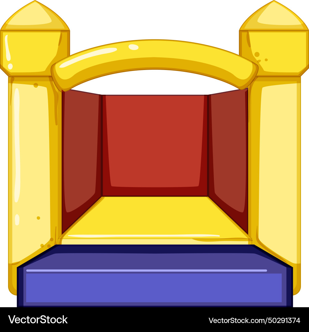 Game inflatable castle cartoon Royalty Free Vector Image