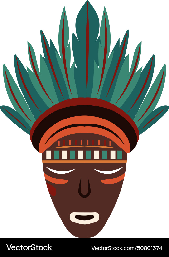 Indigenous religious mask Royalty Free Vector Image