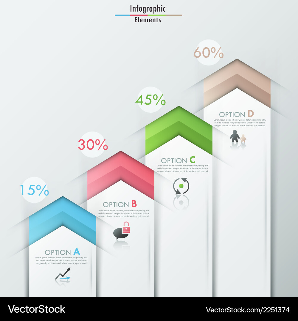Moderne Infografik Optionen Banner Lizenzfreies Vektorbild