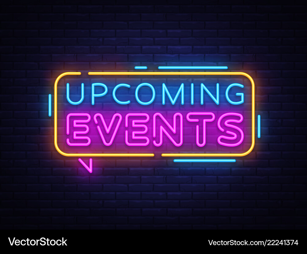 Neon Event Sign Royalty Free Vector Image - VectorStock