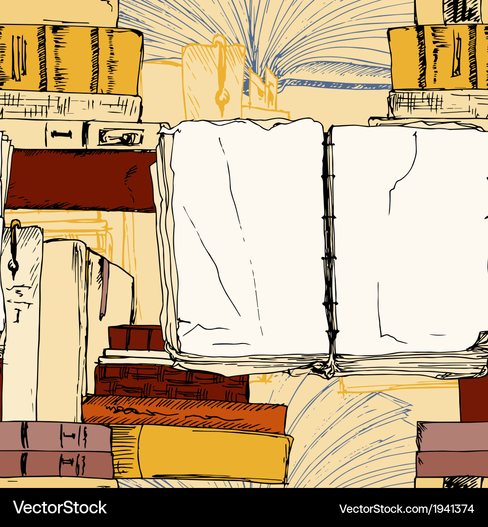 Open Book Background Royalty Free Vector Image