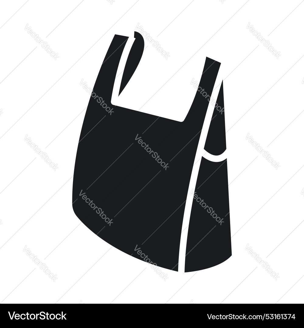 Plastic bag icon symbol on white background Vector Image