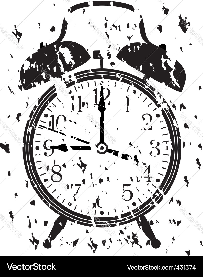 Retro alarm clock Royalty Free Vector Image - VectorStock