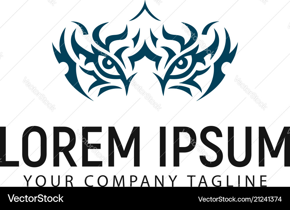 Tiger eye logo design concept template Royalty Free Vector