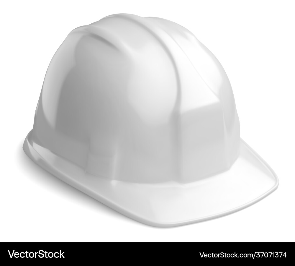White safety helmet Royalty Free Vector Image - VectorStock
