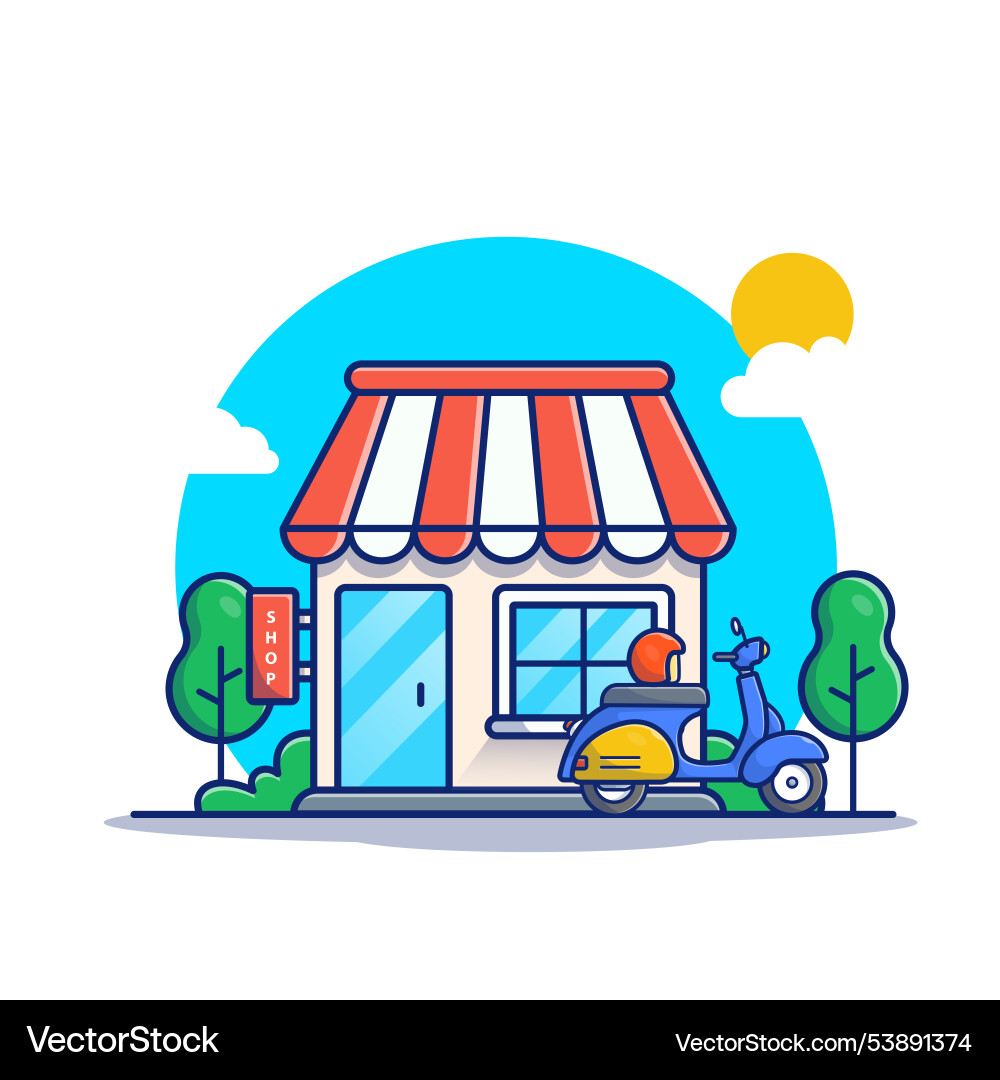 Wohnhaus Cartoon Lizenzfreies Vektorbild - VectorStock