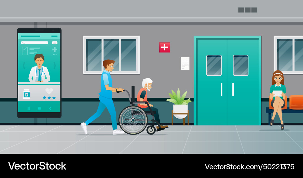 Doctor appointment app Royalty Free Vector Image