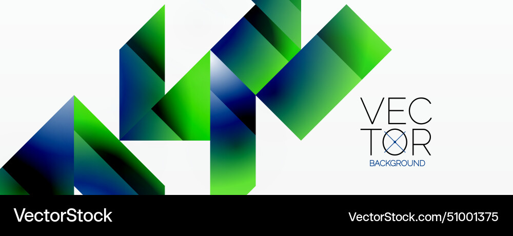 Electric blue and aqua geometric design with vec Vector Image