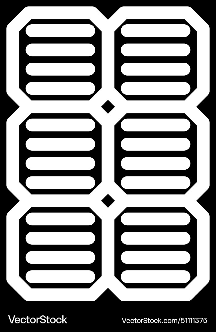Module solar panel glyph icon Royalty Free Vector Image