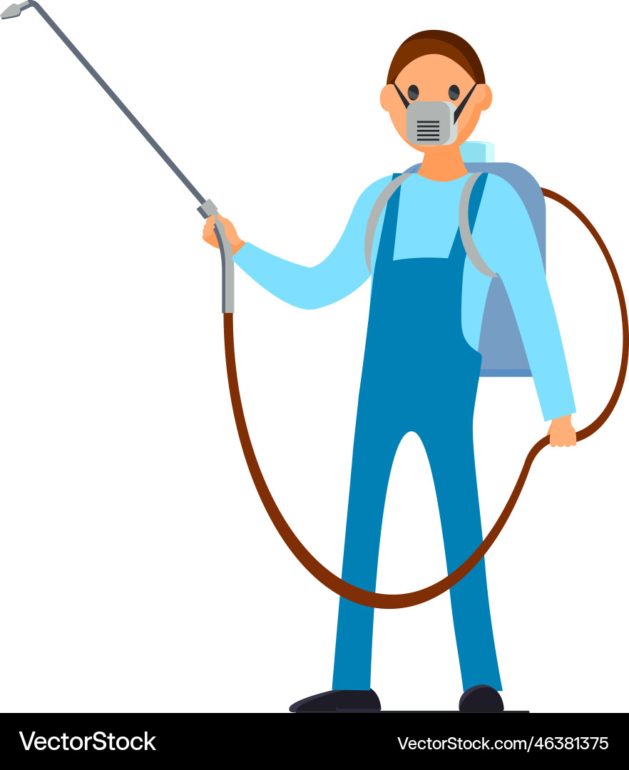 Pest control worker Royalty Free Vector Image - VectorStock