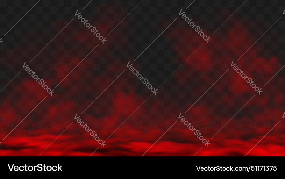 Red fog smoke effect color light cloud background Vector Image