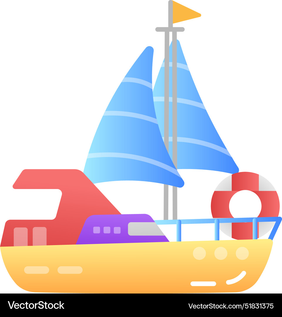 Sailboat Royalty Free Vector Image - VectorStock