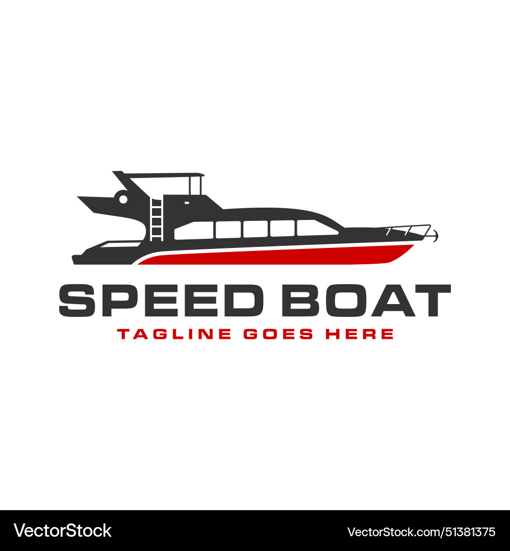 Speed boat transportation logo Royalty Free Vector Image