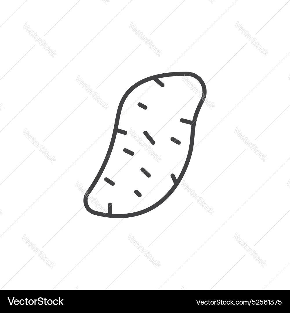Sweet potato icon set on white background Vector Image