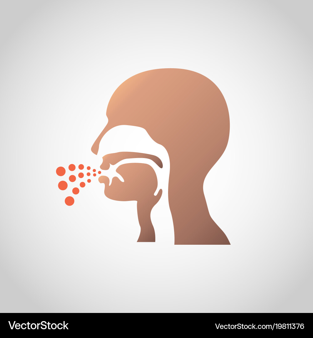 A cough icon design Royalty Free Vector Image - VectorStock