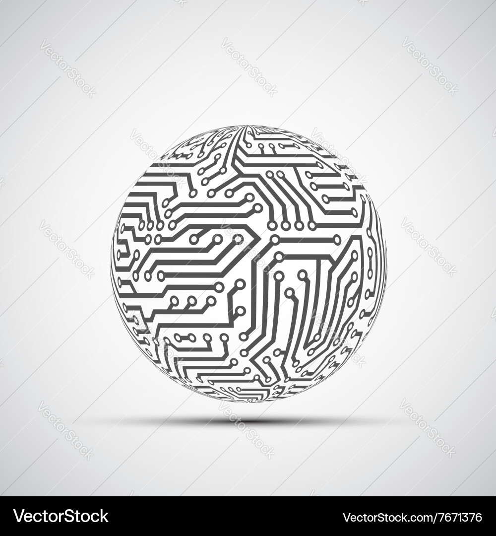 Abstract technology logo Royalty Free Vector Image