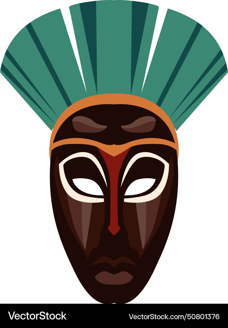 African mask isolated on white background Vector Image