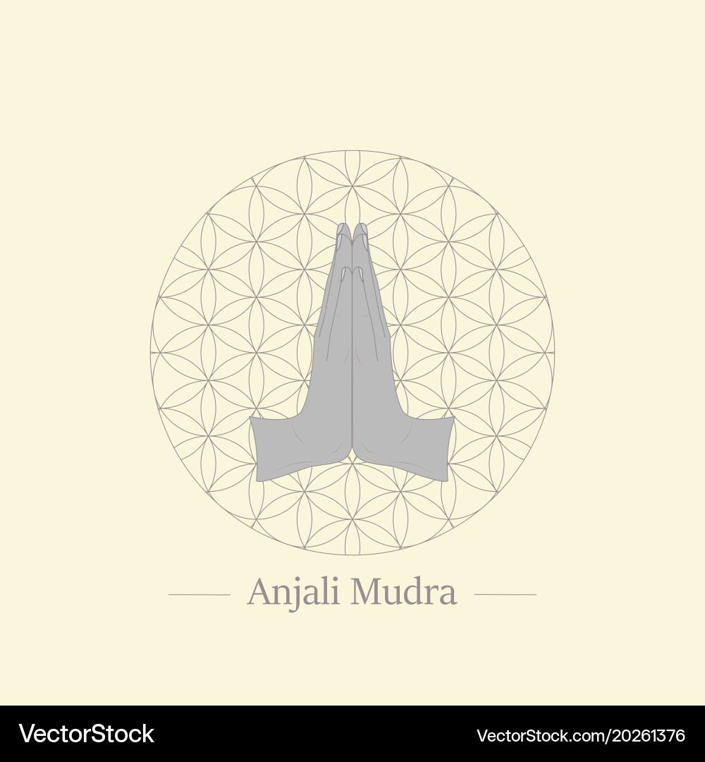 Anjali Mudra - Gesture of Offering Royalty Free Vector Image