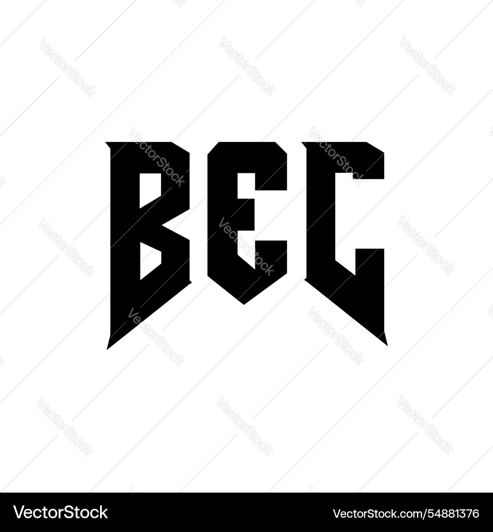 Bec letter logo design for technology company Vector Image