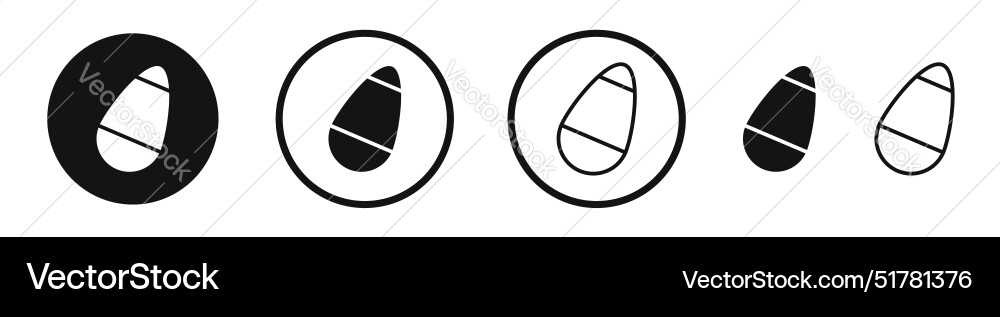 Candy corn line icon set Royalty Free Vector Image