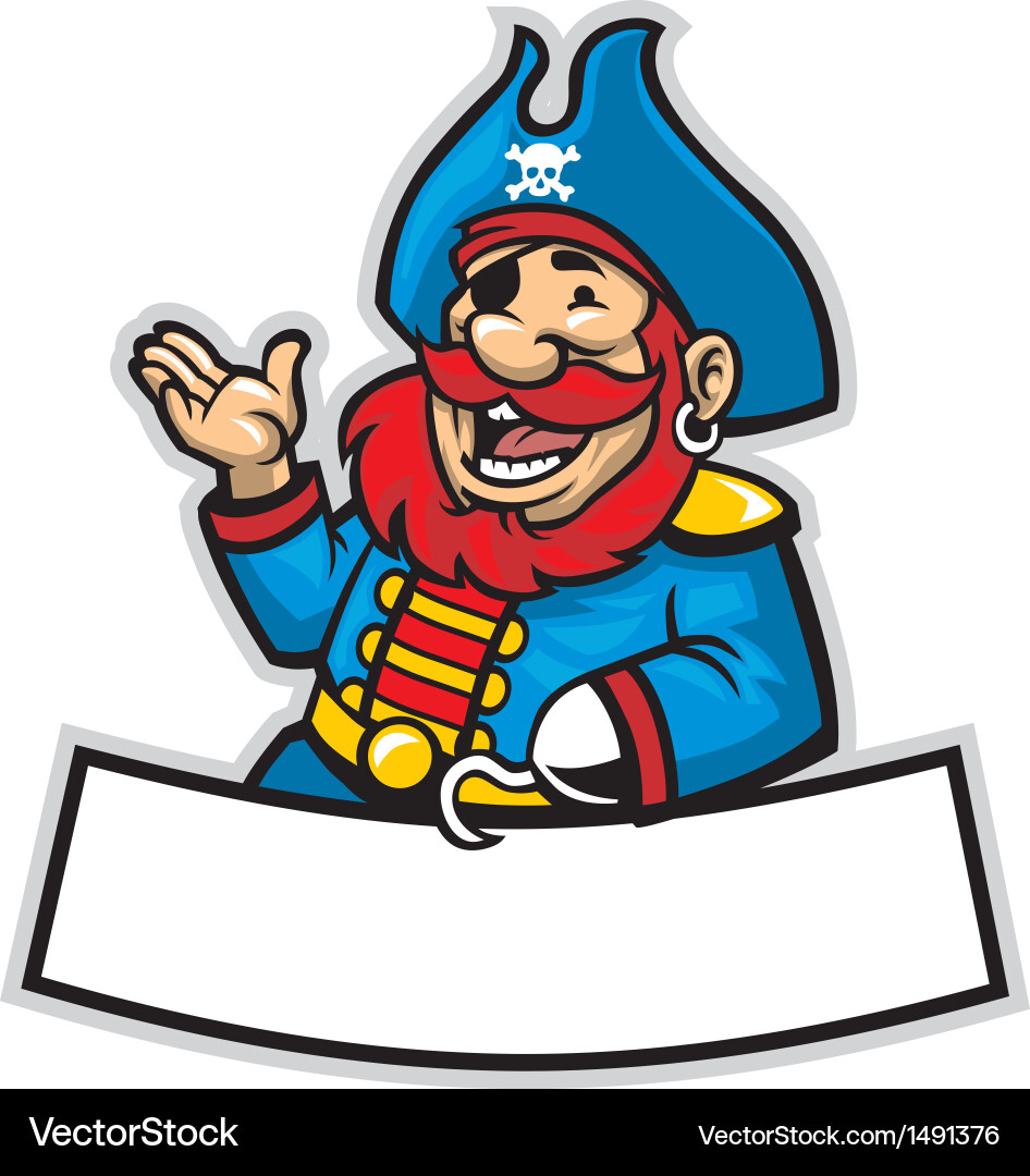 Cartoon of pirate captain Royalty Free Vector Image