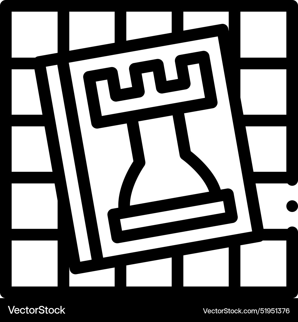 Chess icon thin linear style design isolated Vector Image