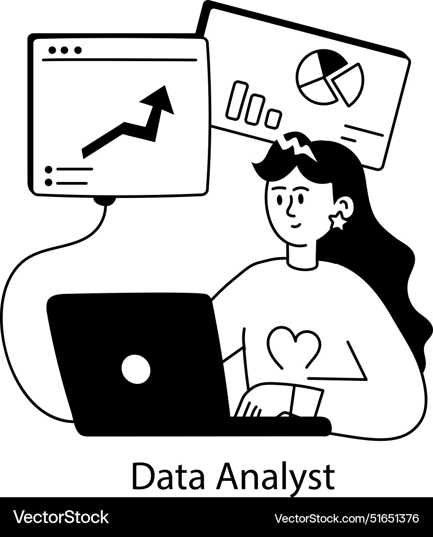 Data analyst Royalty Free Vector Image - VectorStock