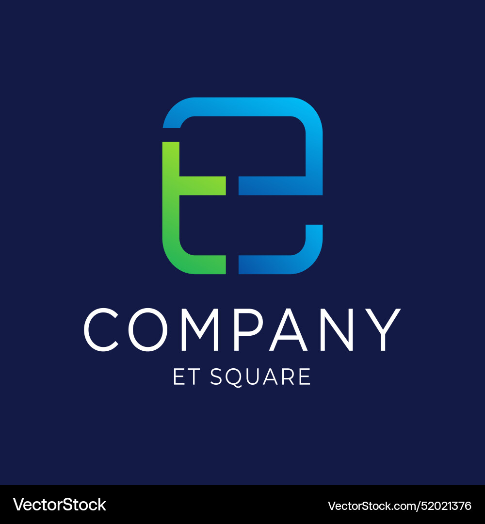 Et logo design template Royalty Free Vector Image