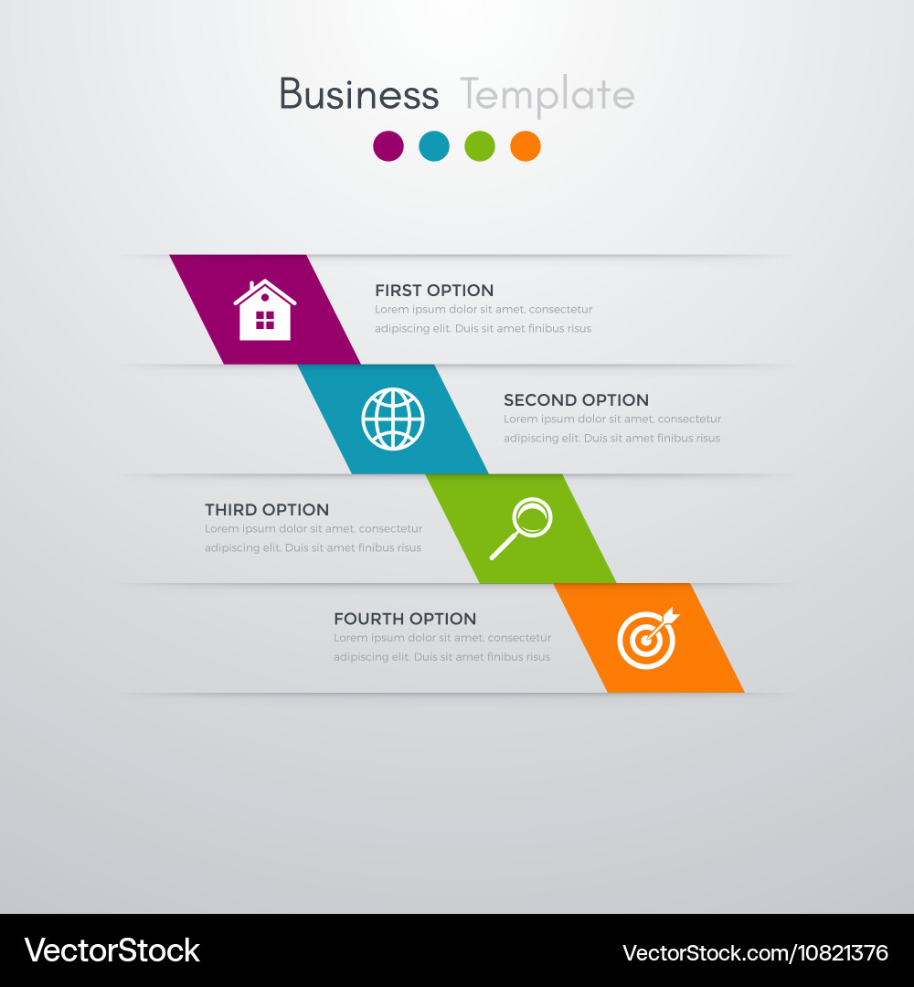 Four square infographics Royalty Free Vector Image