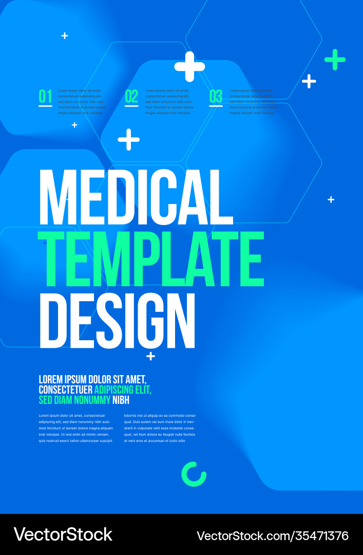Layout design template for medicine a4 Royalty Free Vector