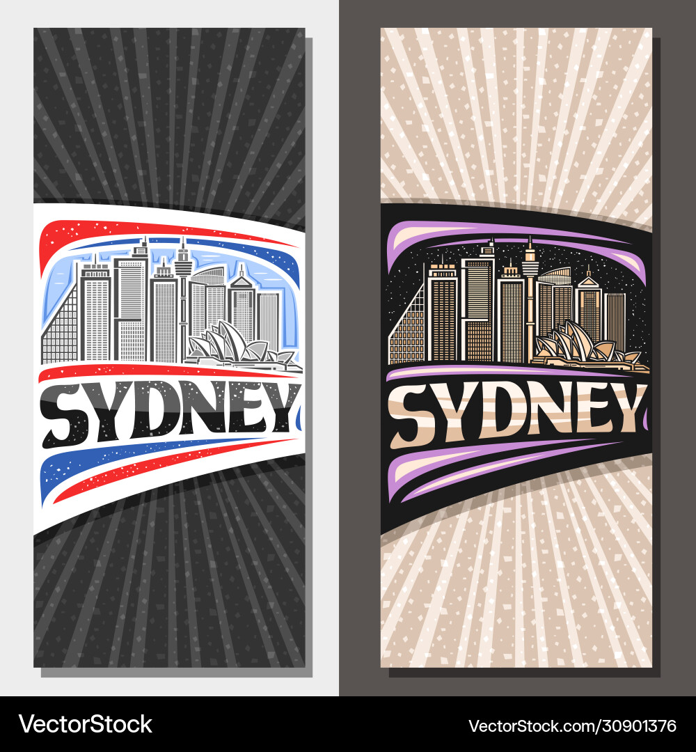 Layouts for sydney Royalty Free Vector Image - VectorStock