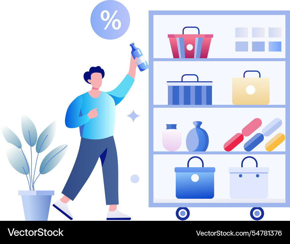 Shopping discount Royalty Free Vector Image - VectorStock