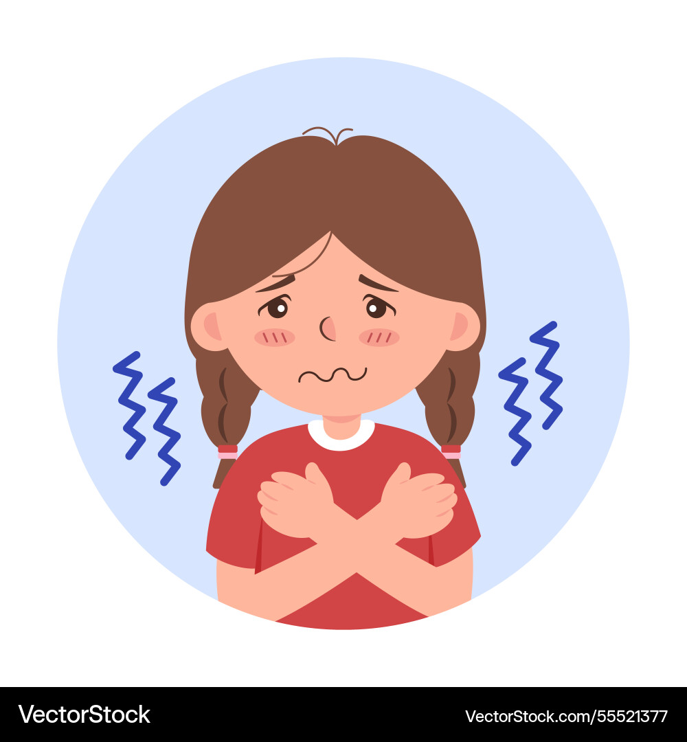 A of shivering Royalty Free Vector Image - VectorStock