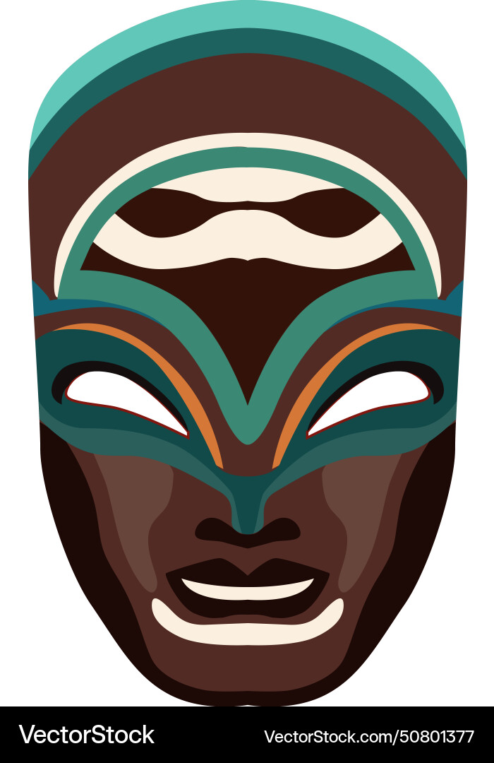 African mask isolated on white background Vector Image