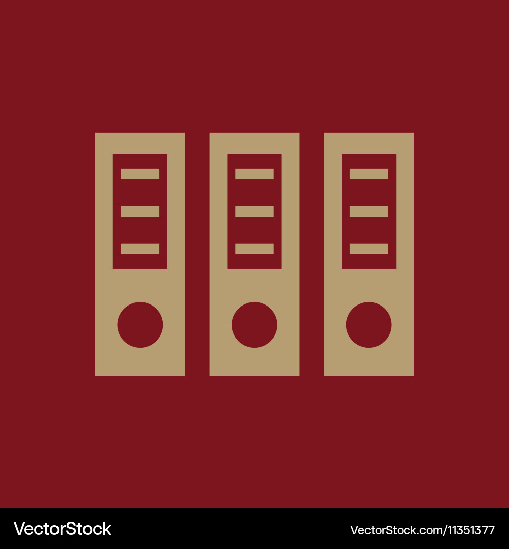 Archive folder icon document and data Royalty Free Vector
