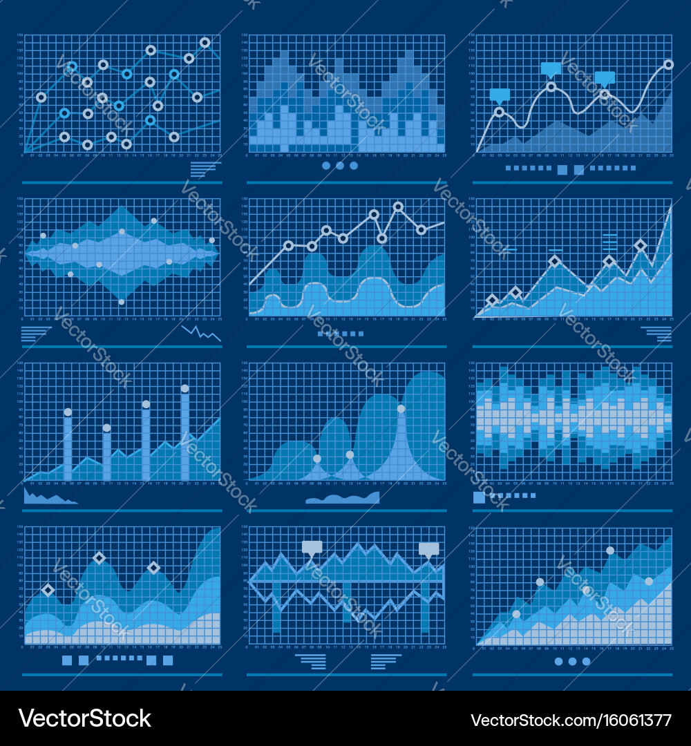 Big data blueprint analytics Royalty Free Vector Image