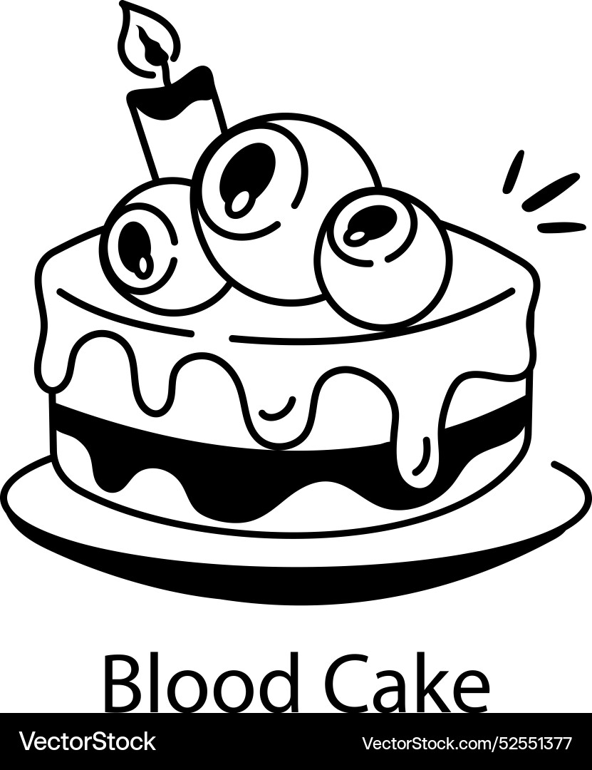 Blood cake Royalty Free Vector Image - VectorStock