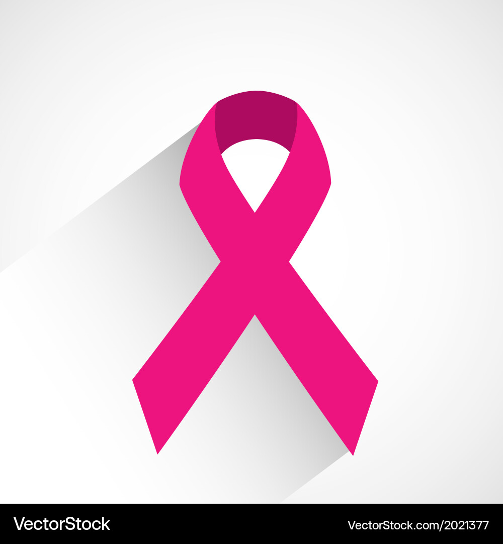 Cancer awareness ribbon Royalty Free Vector Image