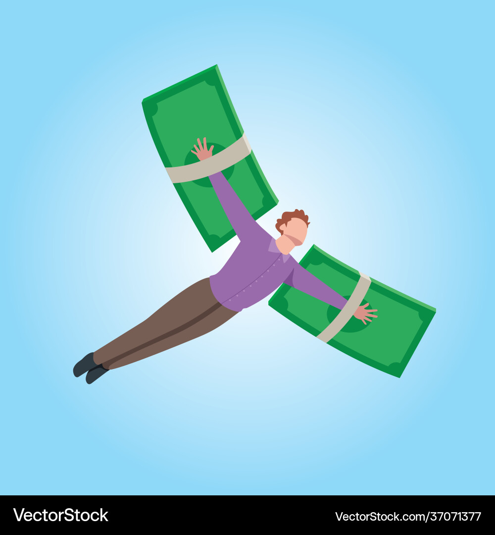 Financial freedom concept Royalty Free Vector Image